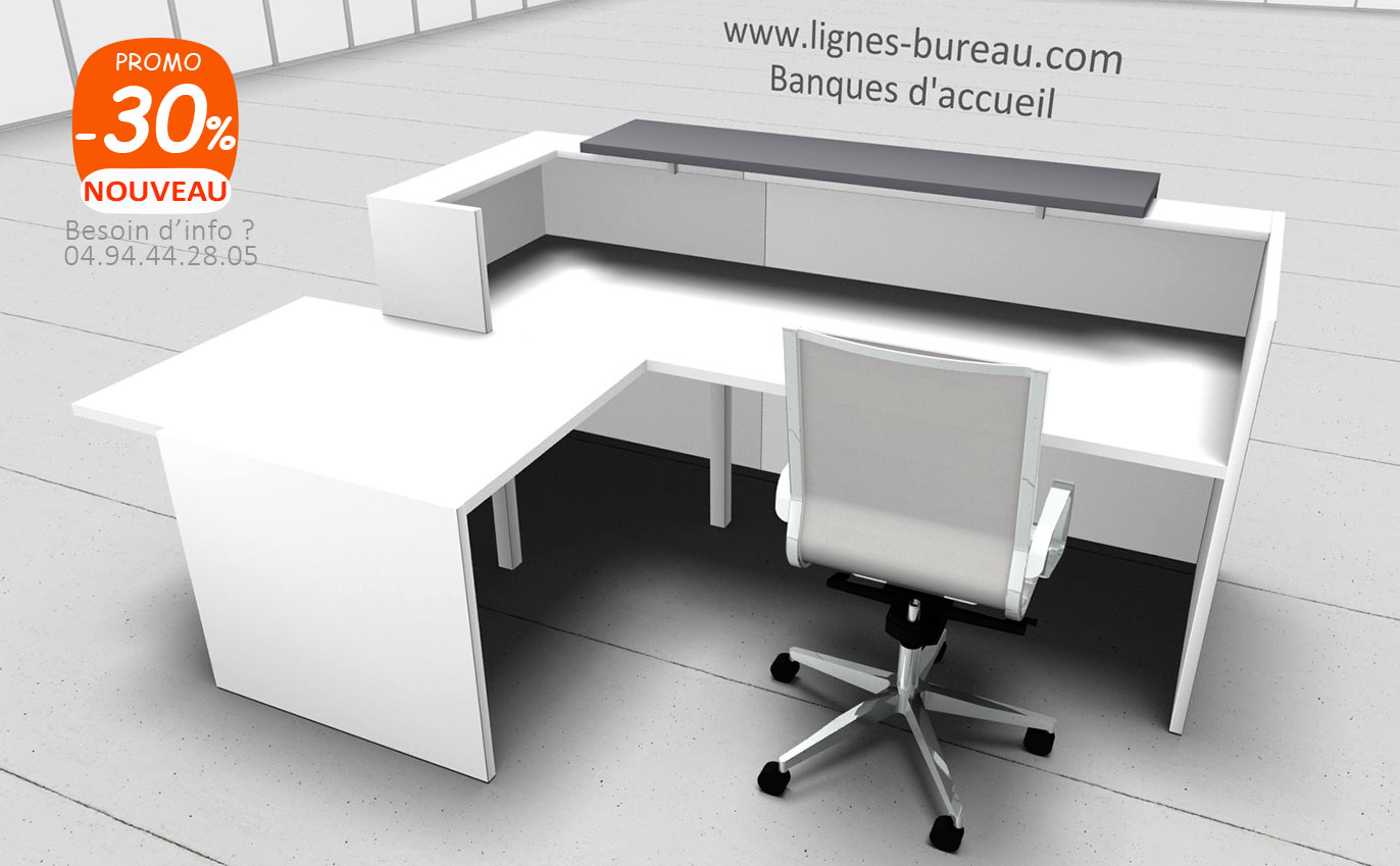 Mobilier d'accueil avec retour PMR professionnel design, BENCH ...