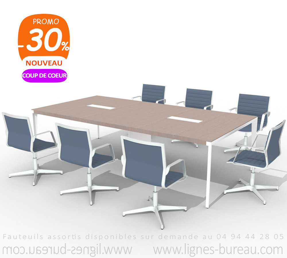 Table de réunion design haut de gamme, 6 à 8 personnes, SWING ...